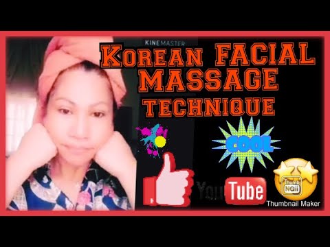 Korean FACIAL massage techniques - YouTube