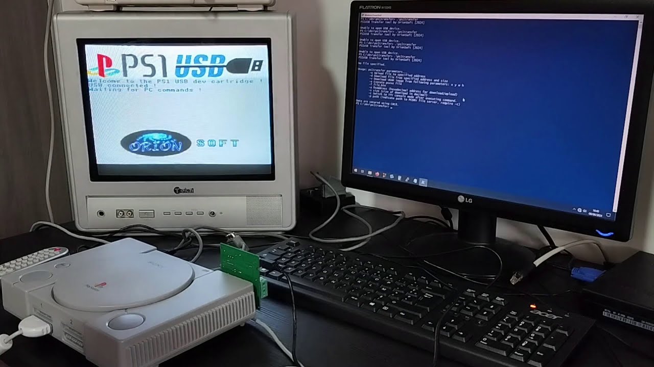 PS1USB - A USB development cartridge for the Playstation 1 - YouTube