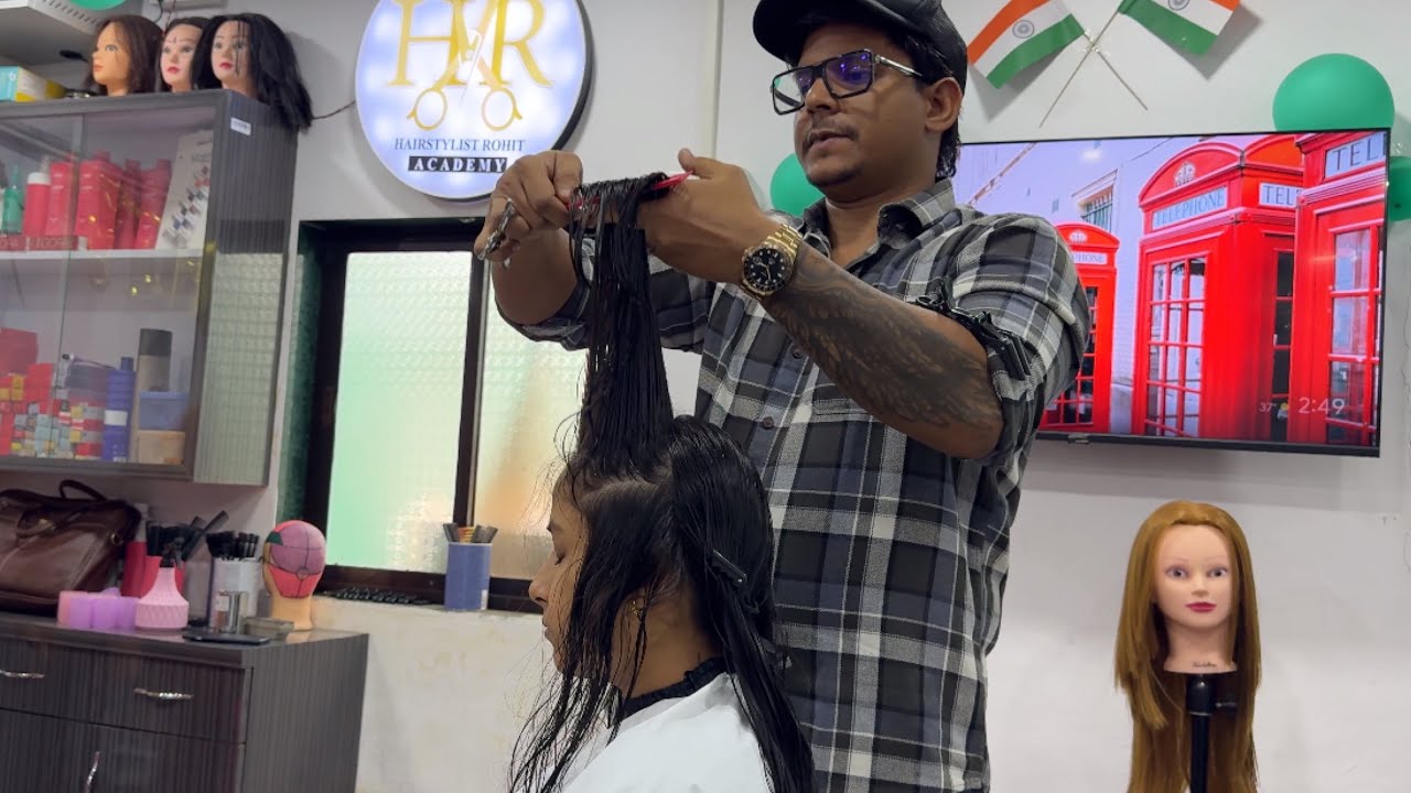 How to round layer haircut tutorial / step by step full layer haircut ...