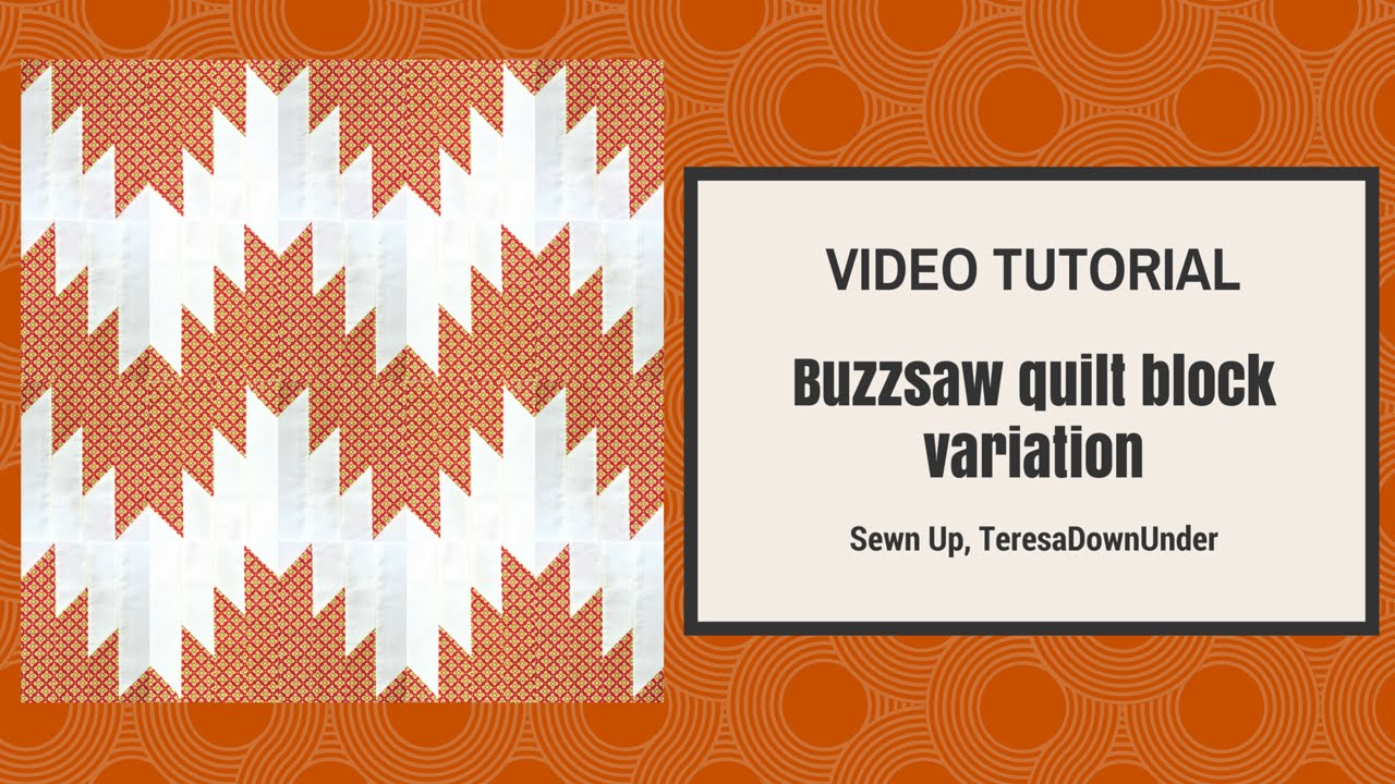 Buzz saw or delectable mountains quilting block tutorial - YouTube