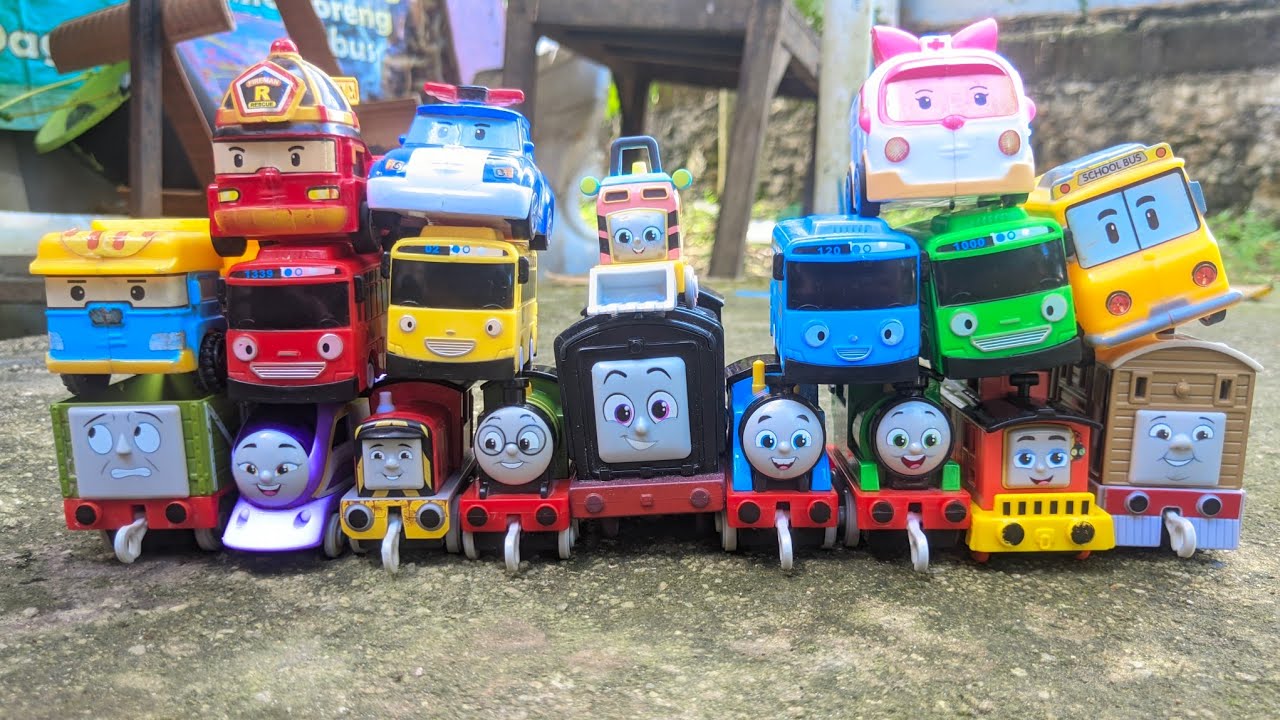 Wadidaw Menemukan Bus Tayo, Gani, Rogi, Lani, Robocar Poli Dan Kereta ...