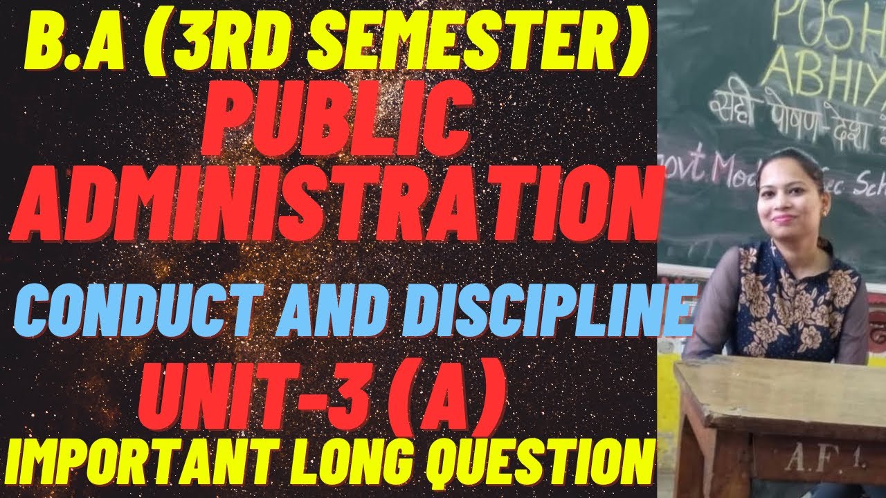 CONDUCT AND DISCIPLINE || written notes unit -3 (A) || B.A 3rd sem ...