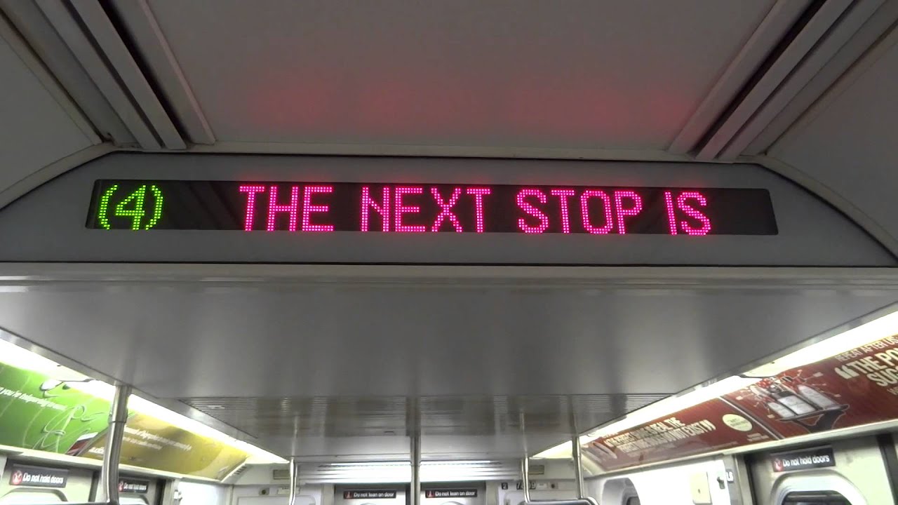 NYC Subway Special: R142A (4) Interior Destination Sign To Atlantic ...