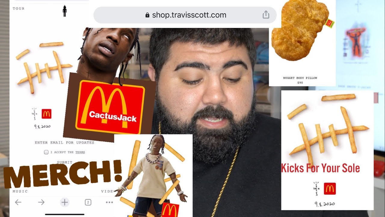 Travis Scott McDonald's Merch collab! (Surprise Happy meal toy ...