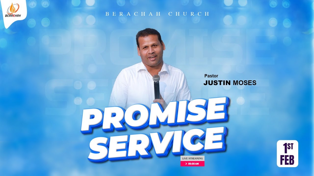 🔴 LIVE NOW - 2025 - Feburary Month Promise Service | Pr.Justin Moses ...