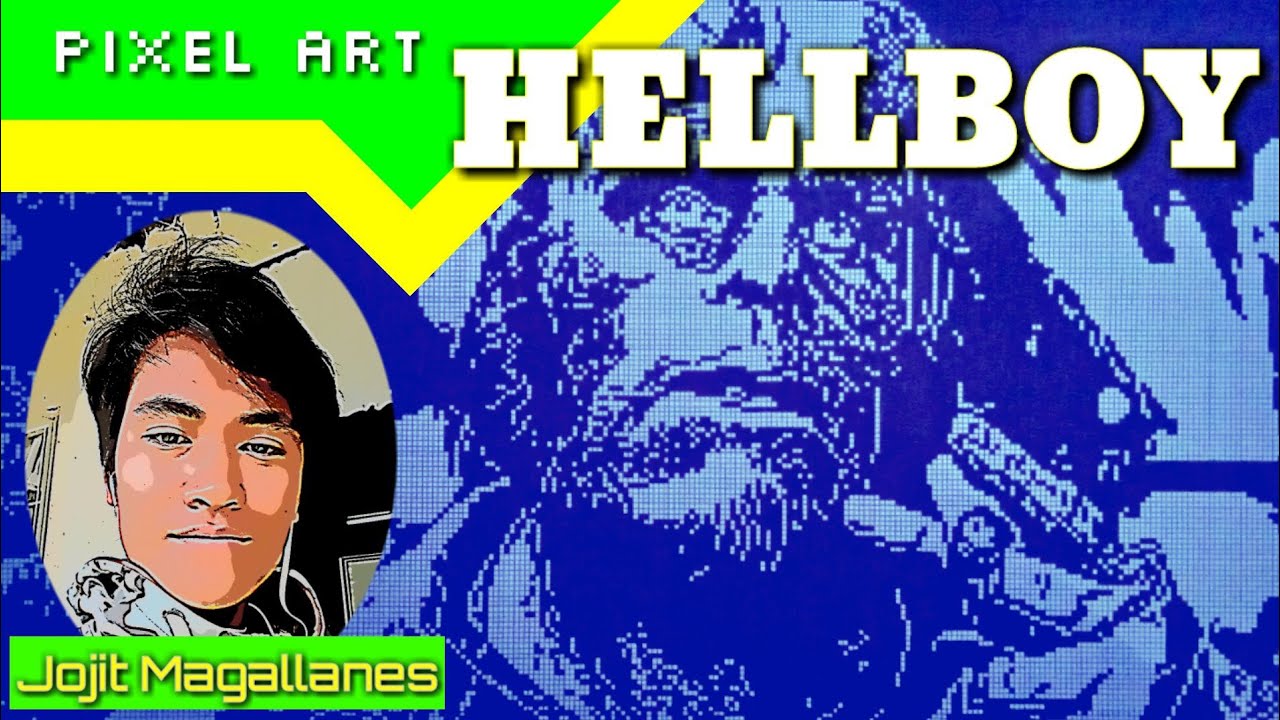 How To Draw HELLBOY in Pixel Art Style? | Best Pixel Art Drawing 2020 ...