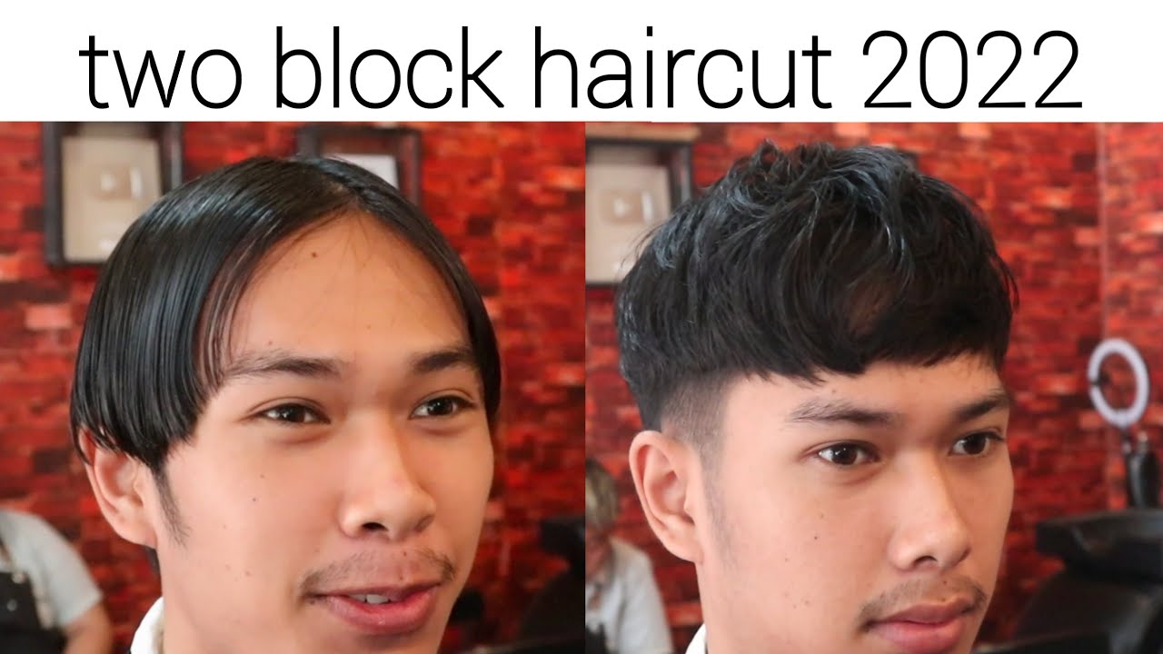 two block haircut | model rambut poni pria - YouTube