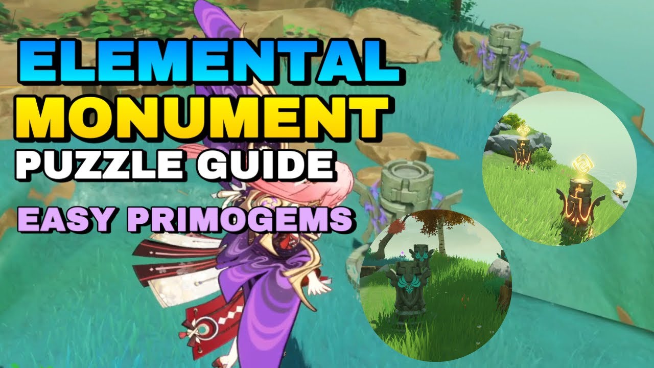 [ Genshin 2.8 ] Pudding Isle ALL Elemental Monument Puzzle Guide | Genshin Impact - YouTube