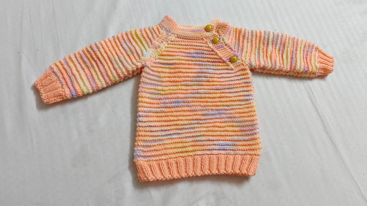 Open sided sweater for 1 year baby#235(English Subtitles) - YouTube