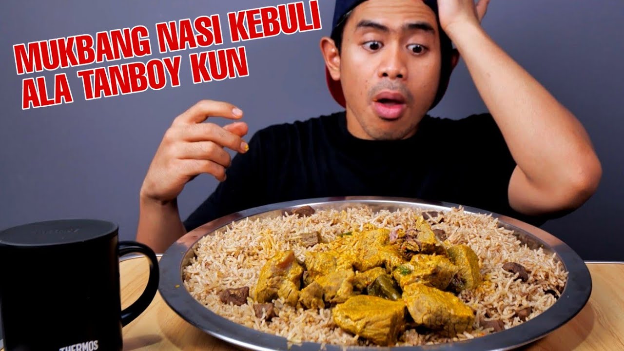 MUKBANG NASI KEBULI ARAB PAKE 1 KG DAGING! - YouTube