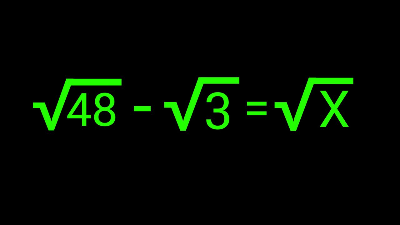 A Nice Irrational Equation with Square Root - YouTube