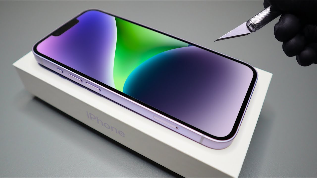 Apple iPhone 14 Purple - 1 Minute Unboxing! - YouTube