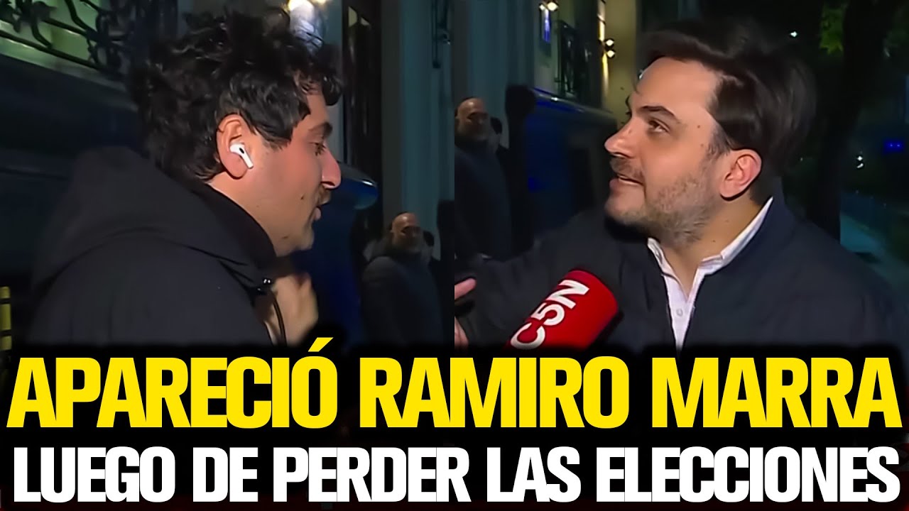 APARECIÓ RAMIRO MARRA LUEGO DE PERDER LAS ELECCIONES - YouTube