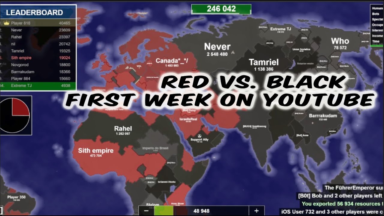 FIRST WEEK ON YOUTUBE!!! RED VS. BLACK TEAMS WIN!!!!! - YouTube
