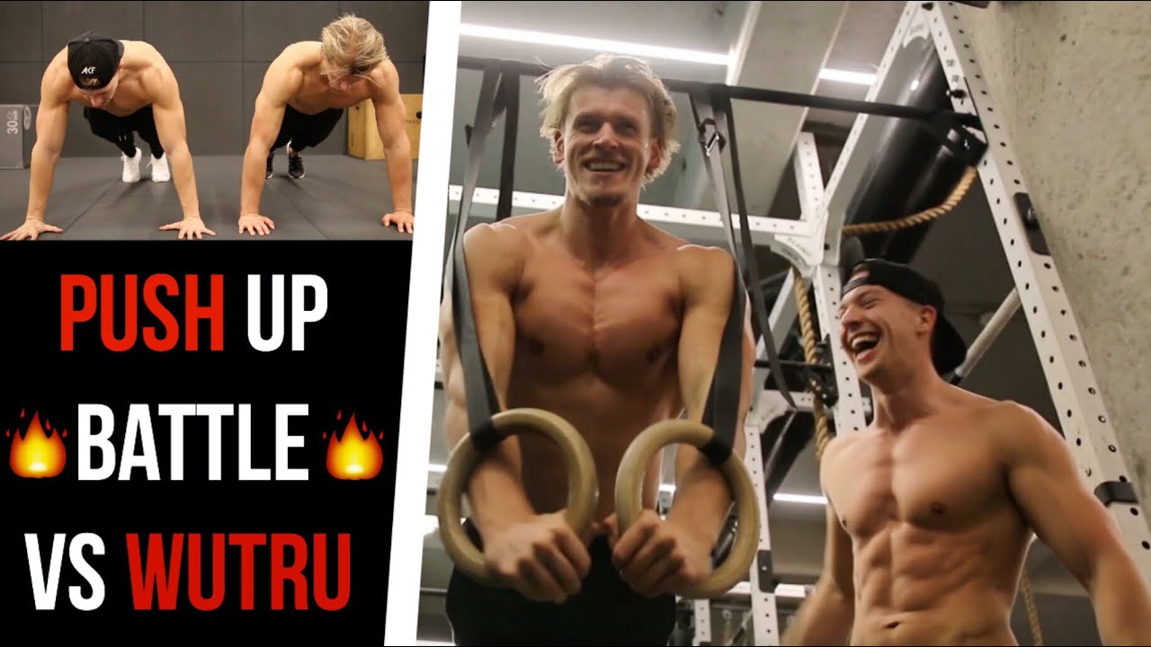 PUSH Workout Met WUTRU + PUSH UP BATTLE - YouTube