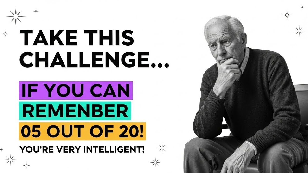 IF YOU CAN REMEMBER 05 OUT OF 20 – YOU’RE VERY INTELLIGENT! - YouTube