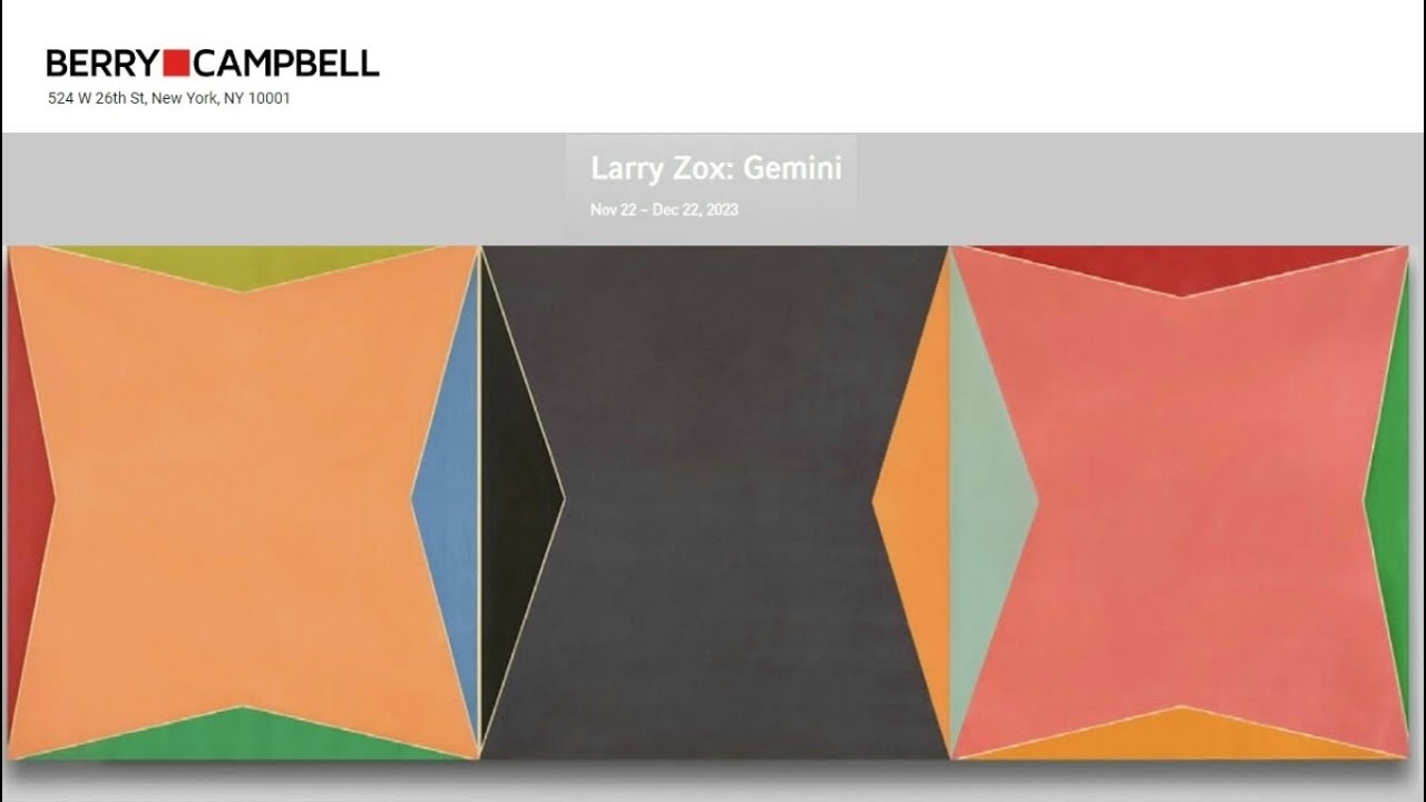 BERRY | CAMPBELL GALLERY - Larry Zox - YouTube