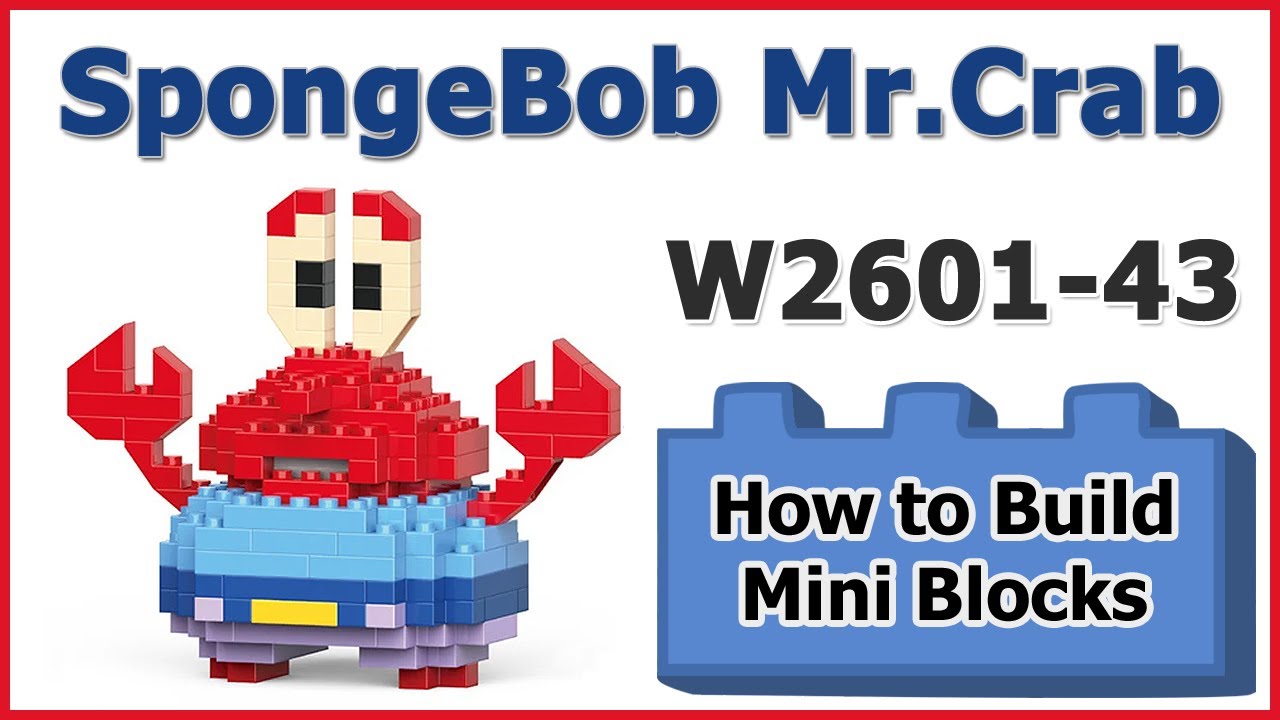 How to Build Mini Blocks Mr.Crab W2601-43 Review Instructions ...
