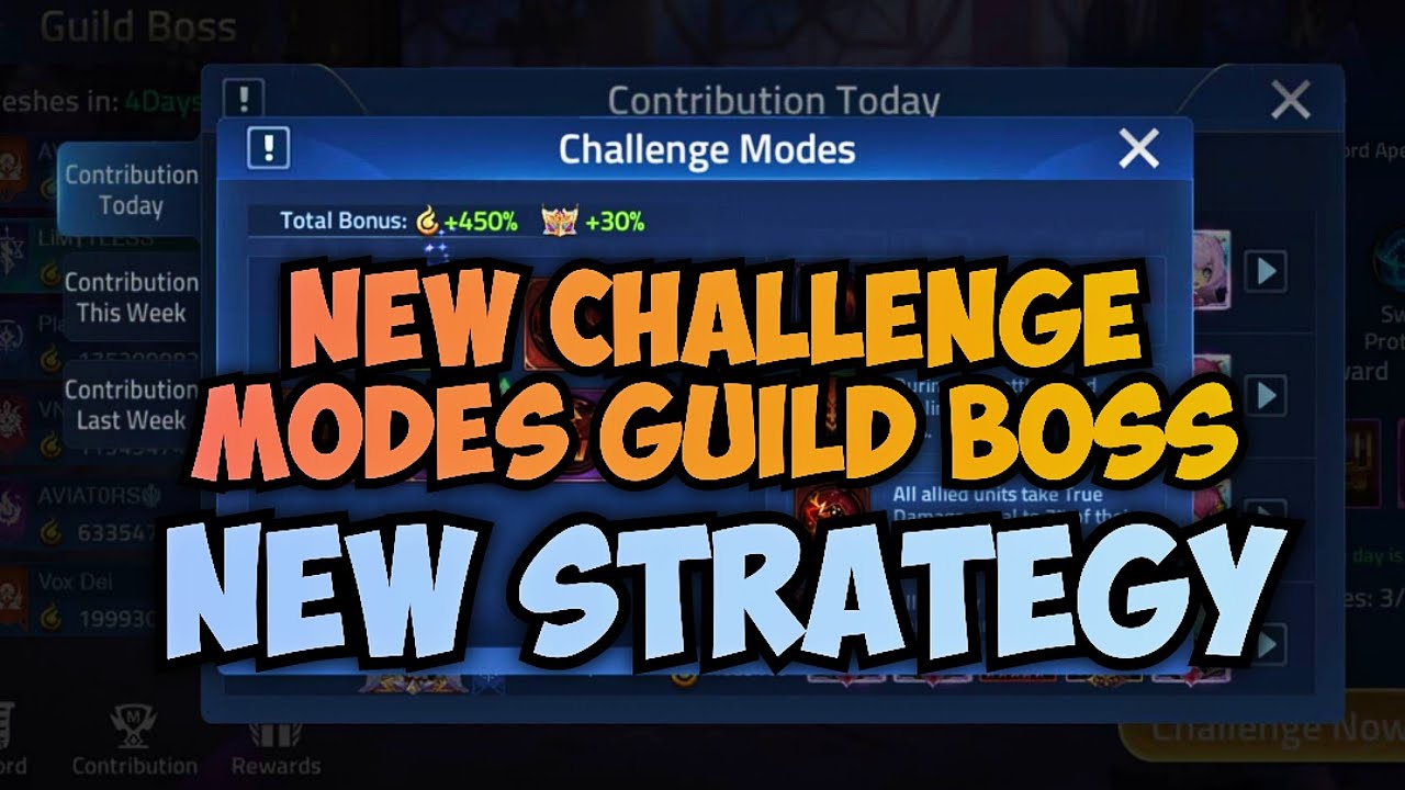 New Challenge Modes Guild Boss - F2P AUTO CLICK STRATEGY | Mobile ...