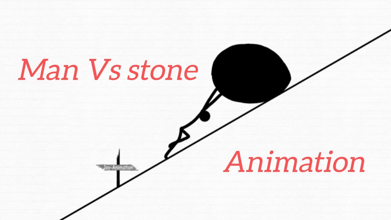 Man Vs stone animation #animation #stickman #anime #flipaclip - YouTube
