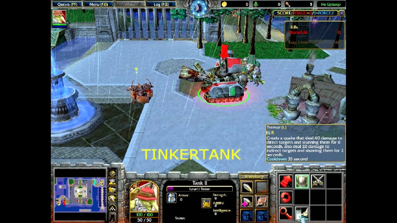 Warcraft III Tank Battle Tinker Tank - YouTube