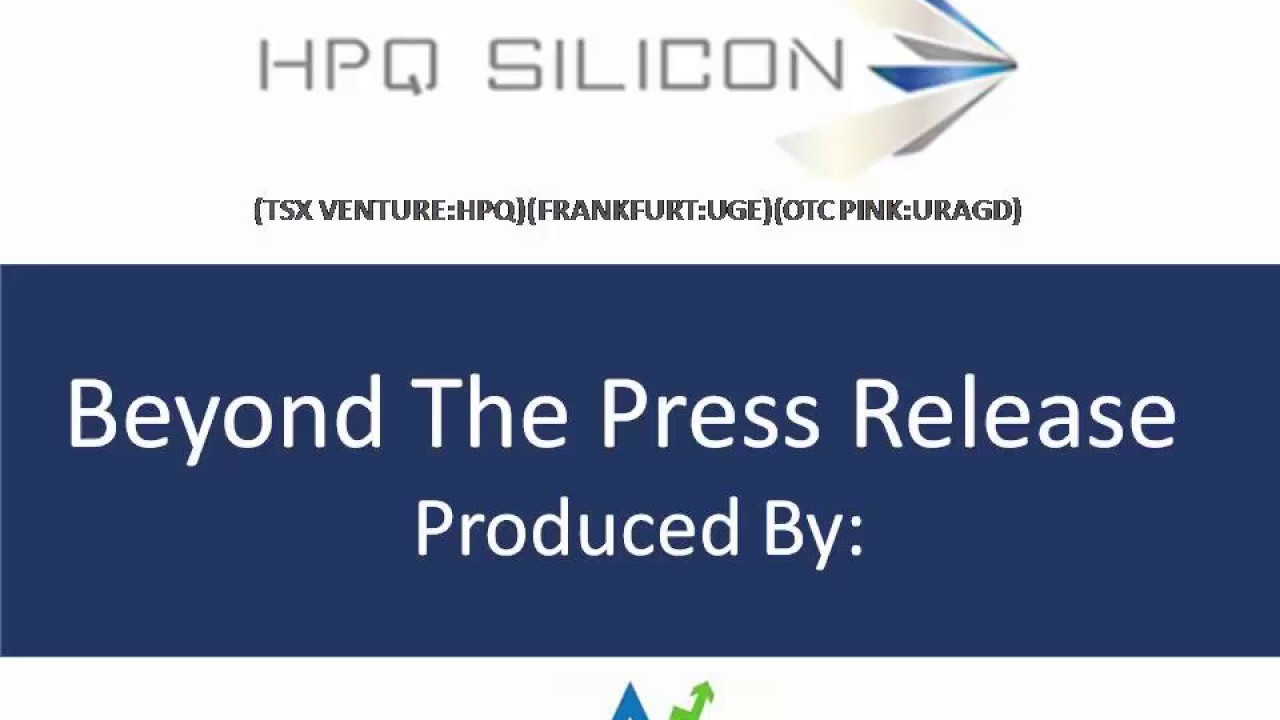 HPQ Silicon Goes Beyond the Press Release – January 31, 2017 - YouTube