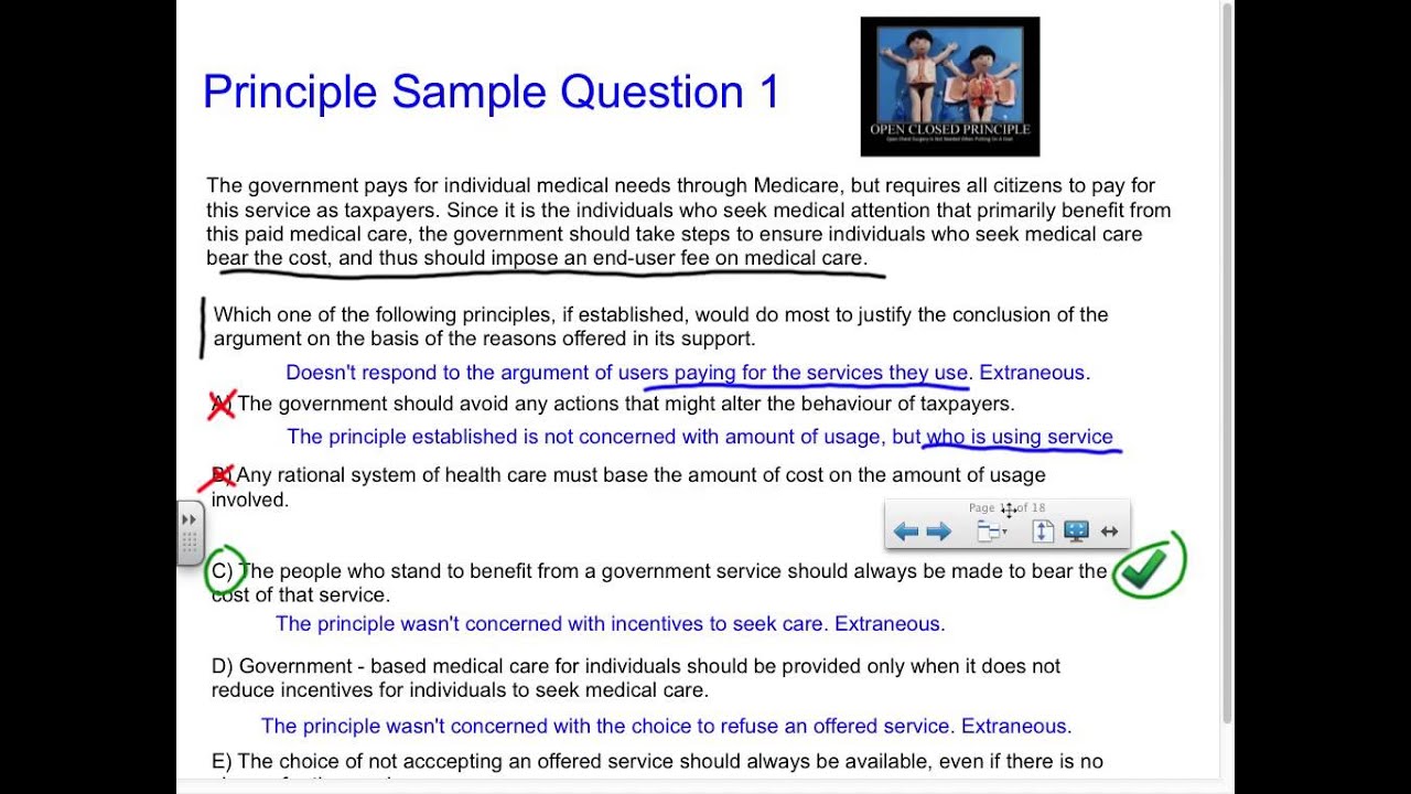 Logical Reasoning Apply the Principle LSAT - YouTube
