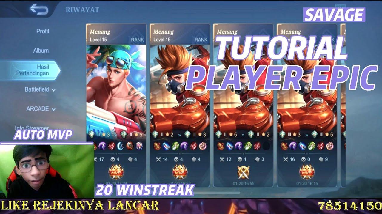 Tutorial Winstreak Solo Rank Epic #mobilelegends #mlbb #mlbbcreatorcamp ...