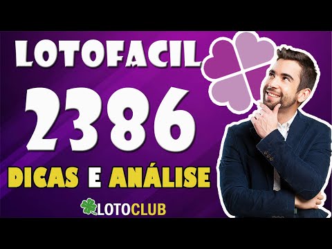 Lotofacil 2386 dicas e analises - Acumulada