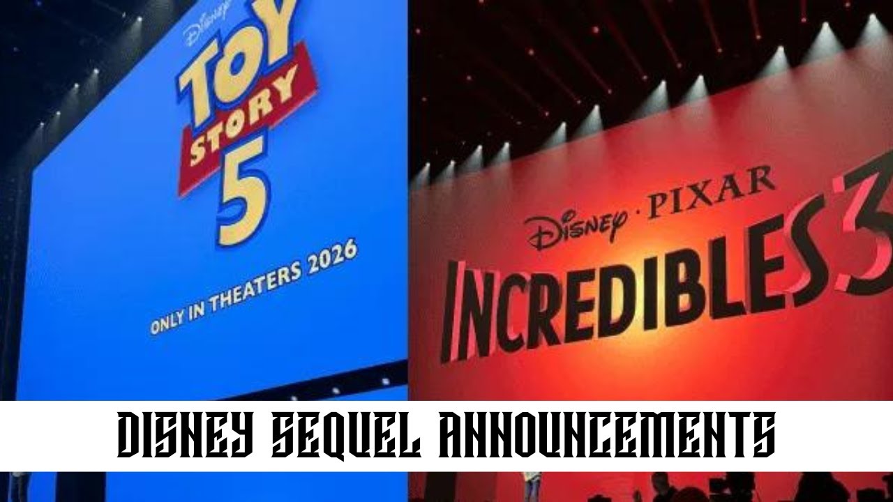 Disney and Pixar Sequels Announced at D23 - YouTube