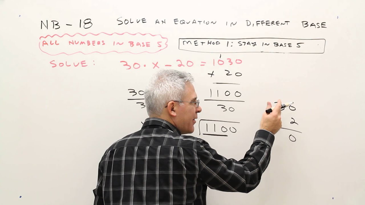 NB 18--Solve Equation in Different Number Base - YouTube