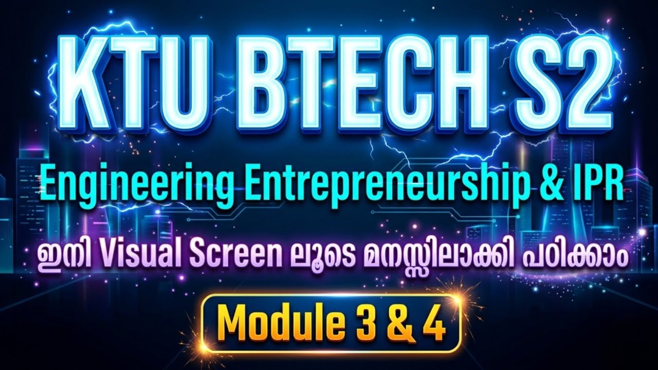 KTU B Tech S2 Engineering Entrepreneurship and IPR Module 3 & 4- Sure Q ...