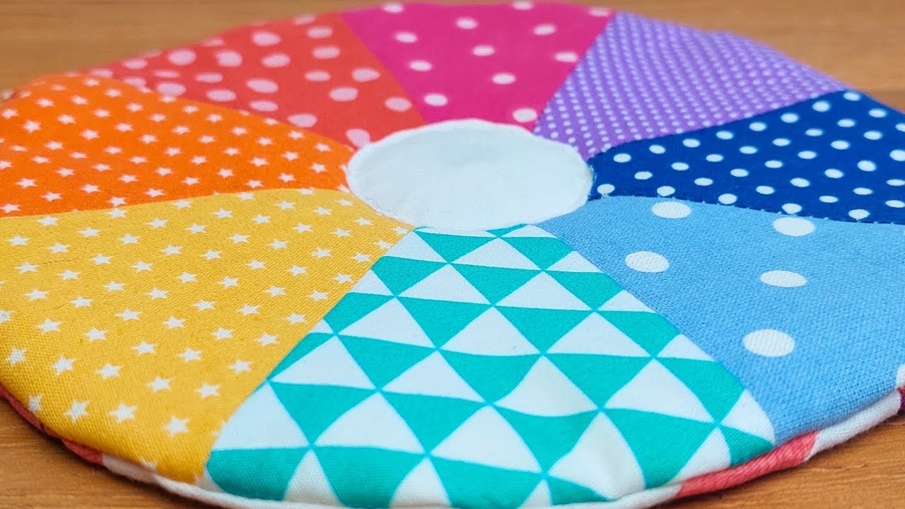 How to Sew a Rainbow Color Wheel Quilt Block Pattern - YouTube