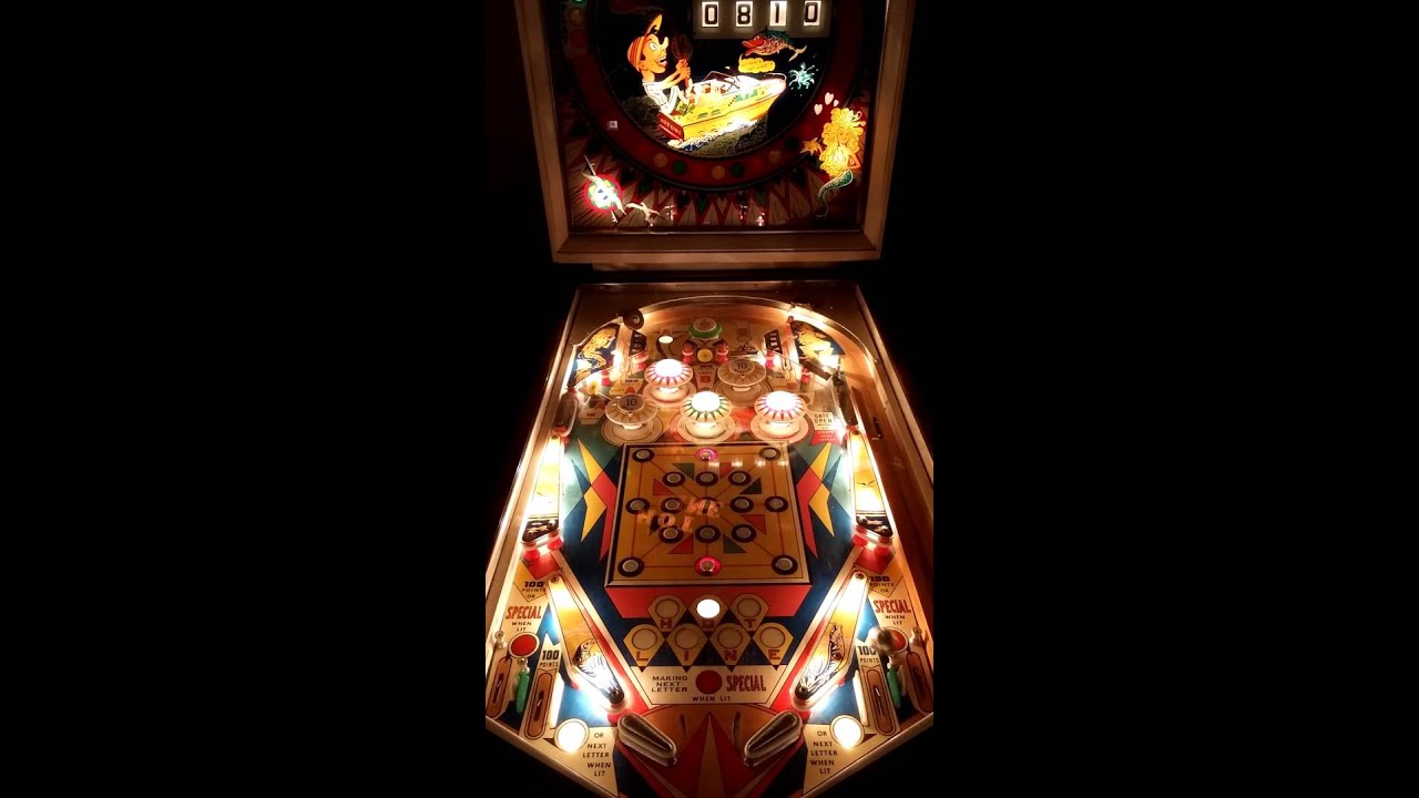 1966 Williams Hot Line pinball machine - YouTube