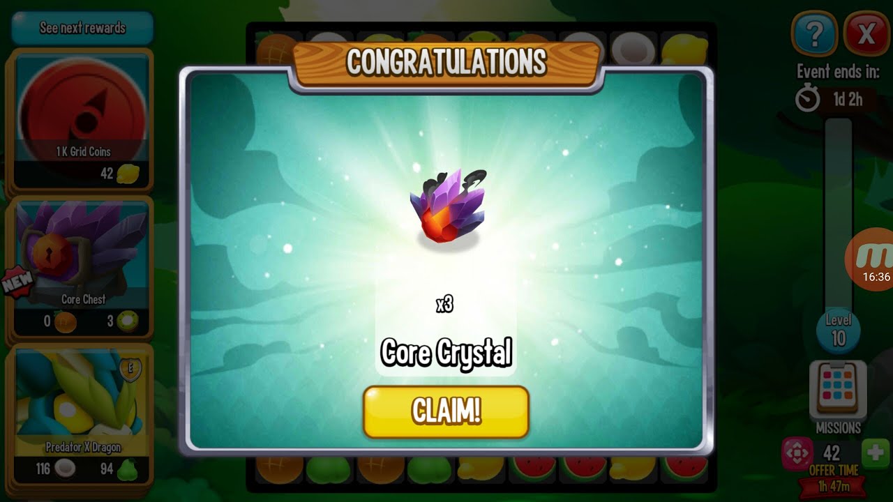 How to get Core Crystal in Dragon City, Lucky to get ×3 Core Crystal ...