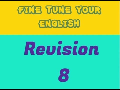 M.G. University Semester 1 - Fine tune Your English Revision 8 - YouTube