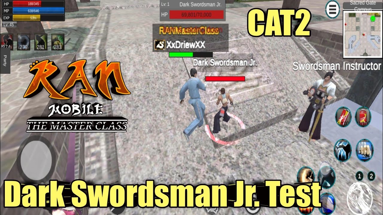 Ran Mobile: The Master Class | Dark Swordsman Jr. Damage Test Using ...