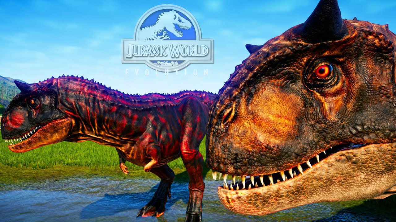 FAMILIA DE TORO! CARNOTAURUS DE CAMPAMENTO CRETACICO dinosaurio con ...