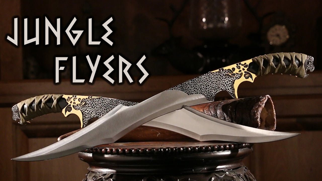 Jungle Suede Flyers Twin Sword Set With Scabbard - YouTube