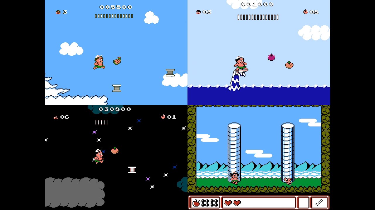 Adventure Island 1-4 - All Bonus Stages and Mini-Games - YouTube