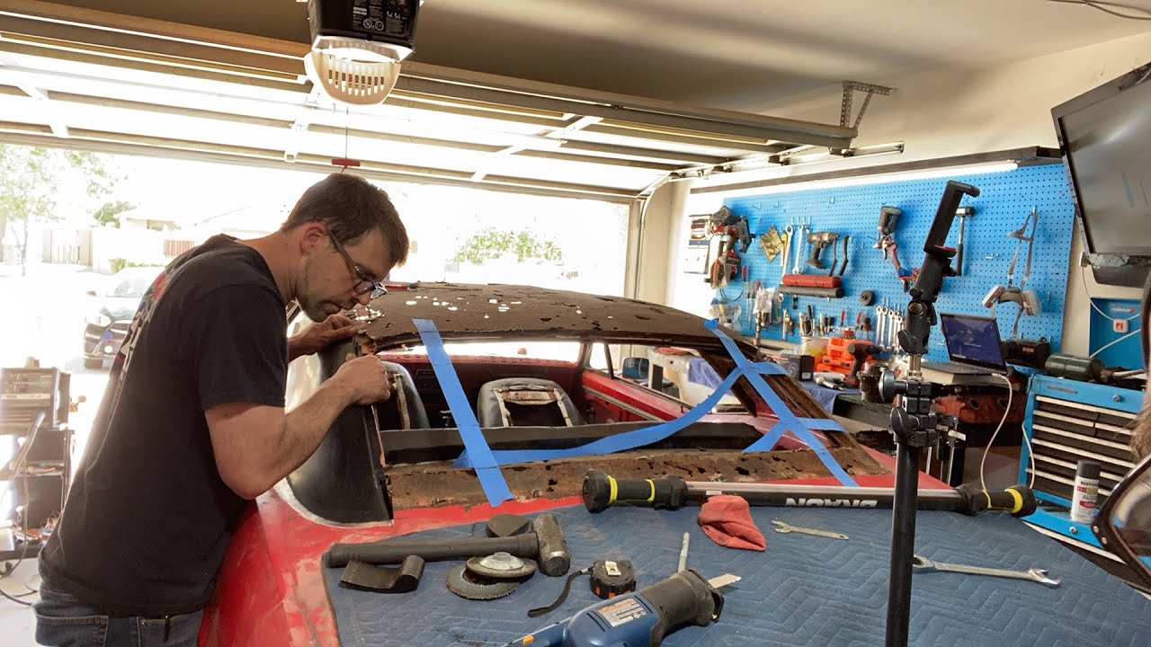 LIVE FEED - 1967 PONTIAC FIREBIRD - RUSTY ROOF REPAIR PART 2 - YouTube