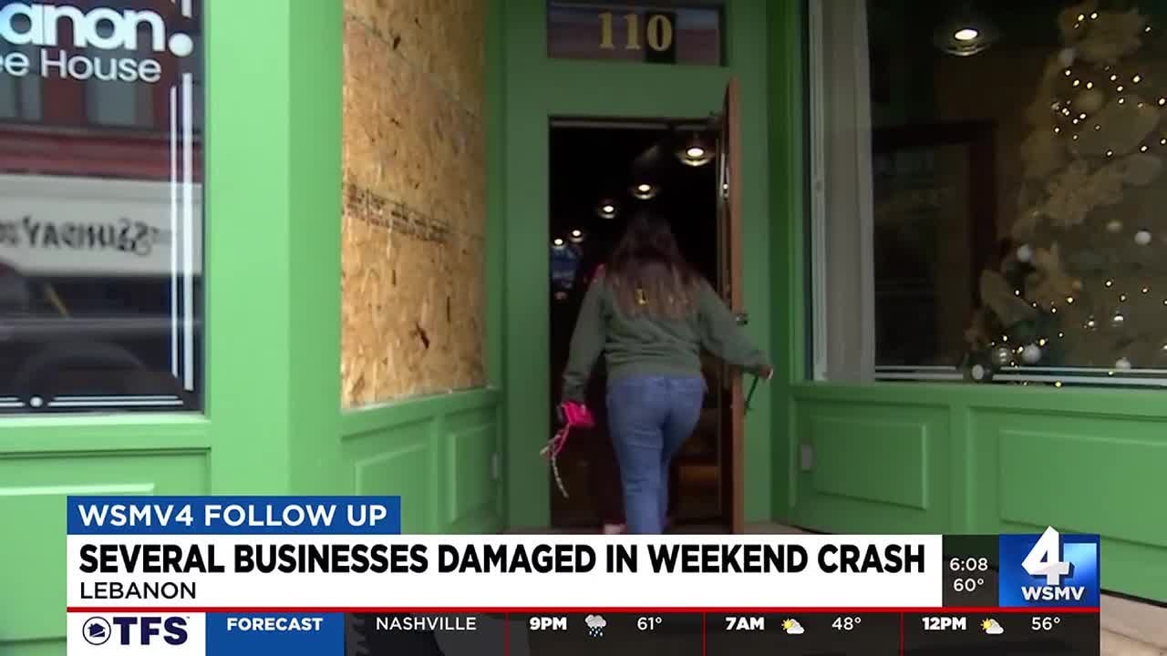 Several businesses damaged in weekend crash - YouTube