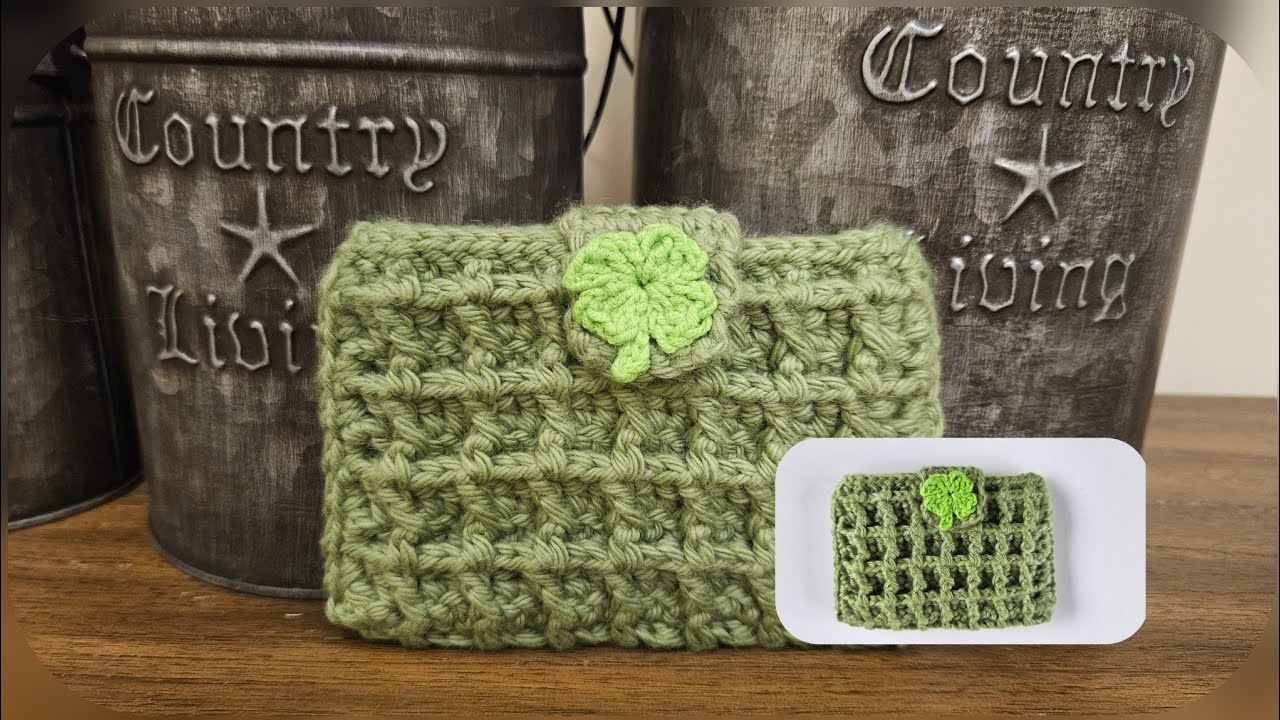 Easy Crochet Waffle Wallet /Card Wallet/ 쉬운 와플지갑/카드지갑/Detailed ...
