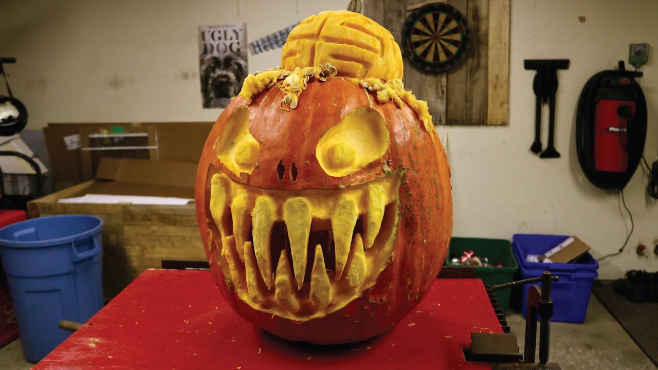 Massive Pumpkin Carving Time lapse in 4K | McHans - YouTube