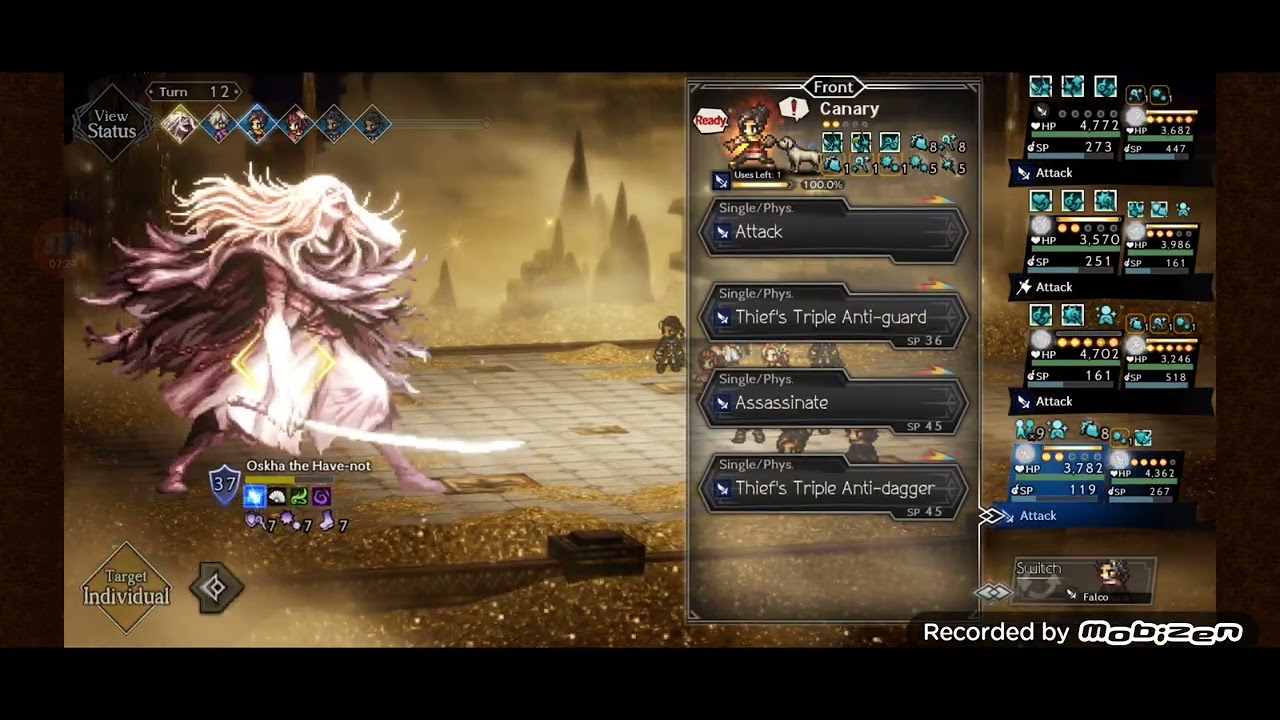 Octopath Traveler COTC Global / Adversary Log / VS Oskha the Have-not ...