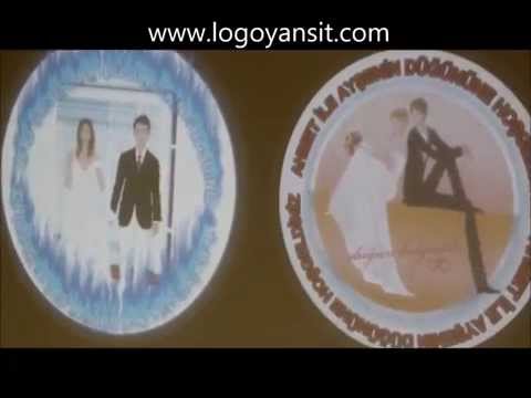 Logo Yansıt ile düğün salonlarında gelin damat resmin duvara yansit