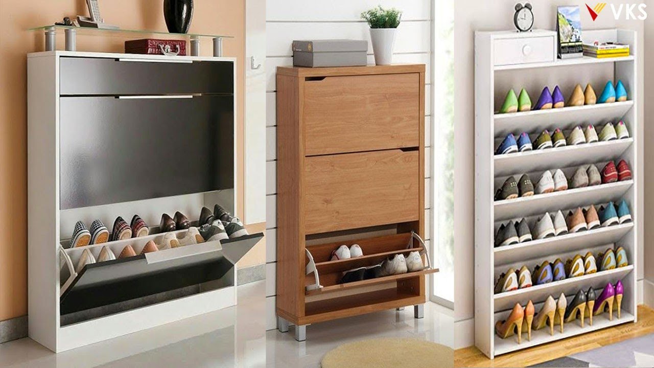 Latest Shoe Rack Cabinet Design | Wooden Shoe Rack With Bench Seat ...