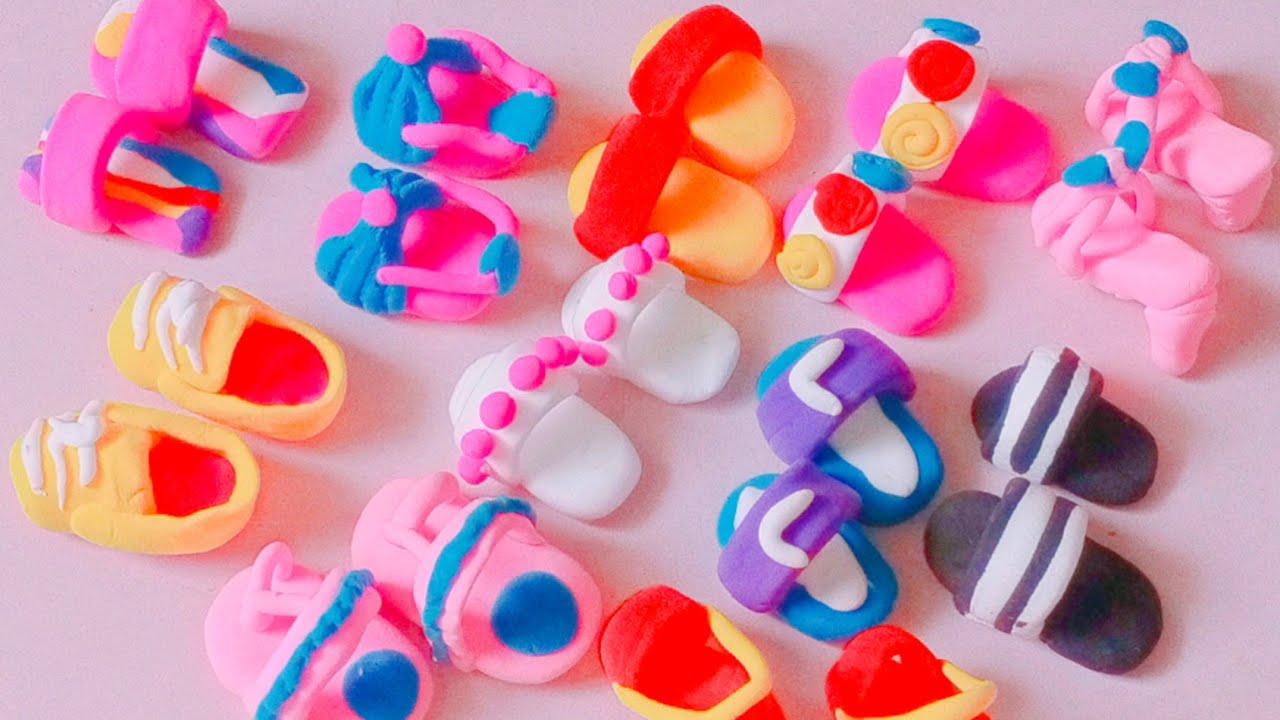 DIY How to Make Polymer Clay Miniature Doll Shoes | DIY Miniature ...