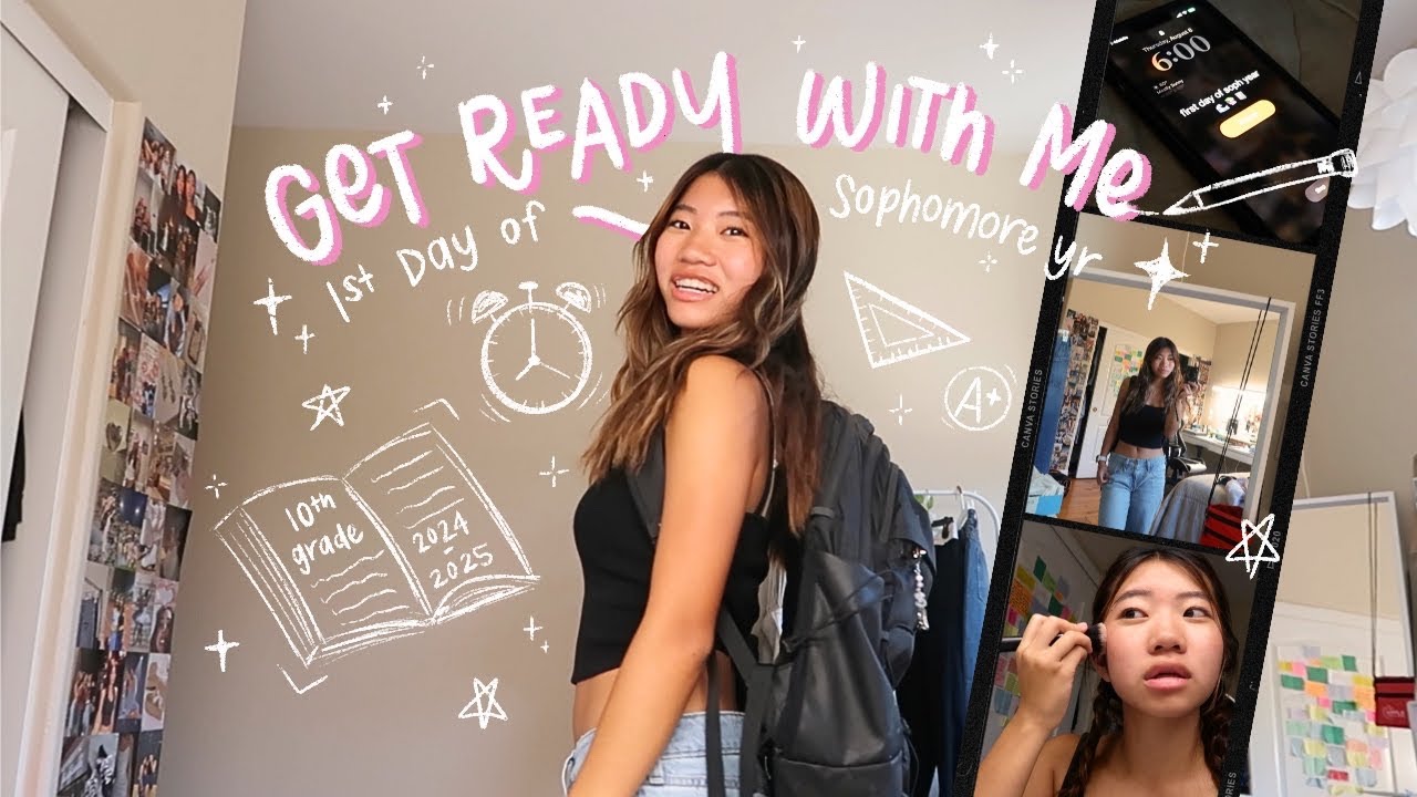 GRWM FIRST DAY OF SCHOOL (sophomore) | jennifer tran - YouTube
