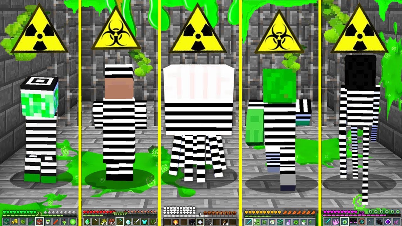 Minecraft ESCAPE from TOXIC JAIL HOW to PLAY PRISONER ENDERMAN ZOMBIE ...